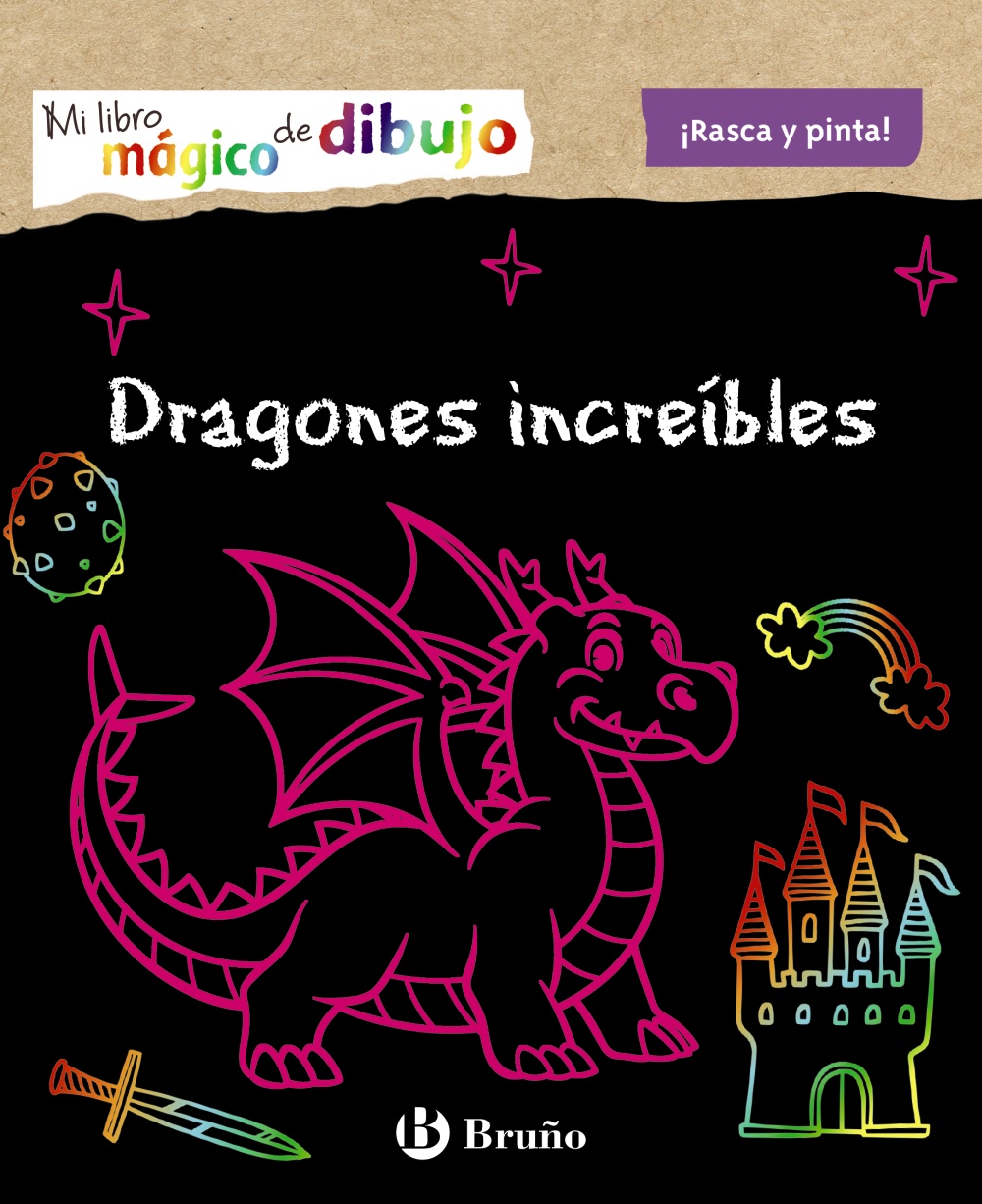 Mi libro mágico de dibujo. Dragones increíbles - Editorial Bruño Mi libro mágico de dibujo. Dragones increíbles - Editorial Bruño